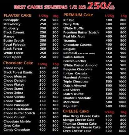 Menu of Cake And Bake, CBD-Belapur, Navi Mumbai