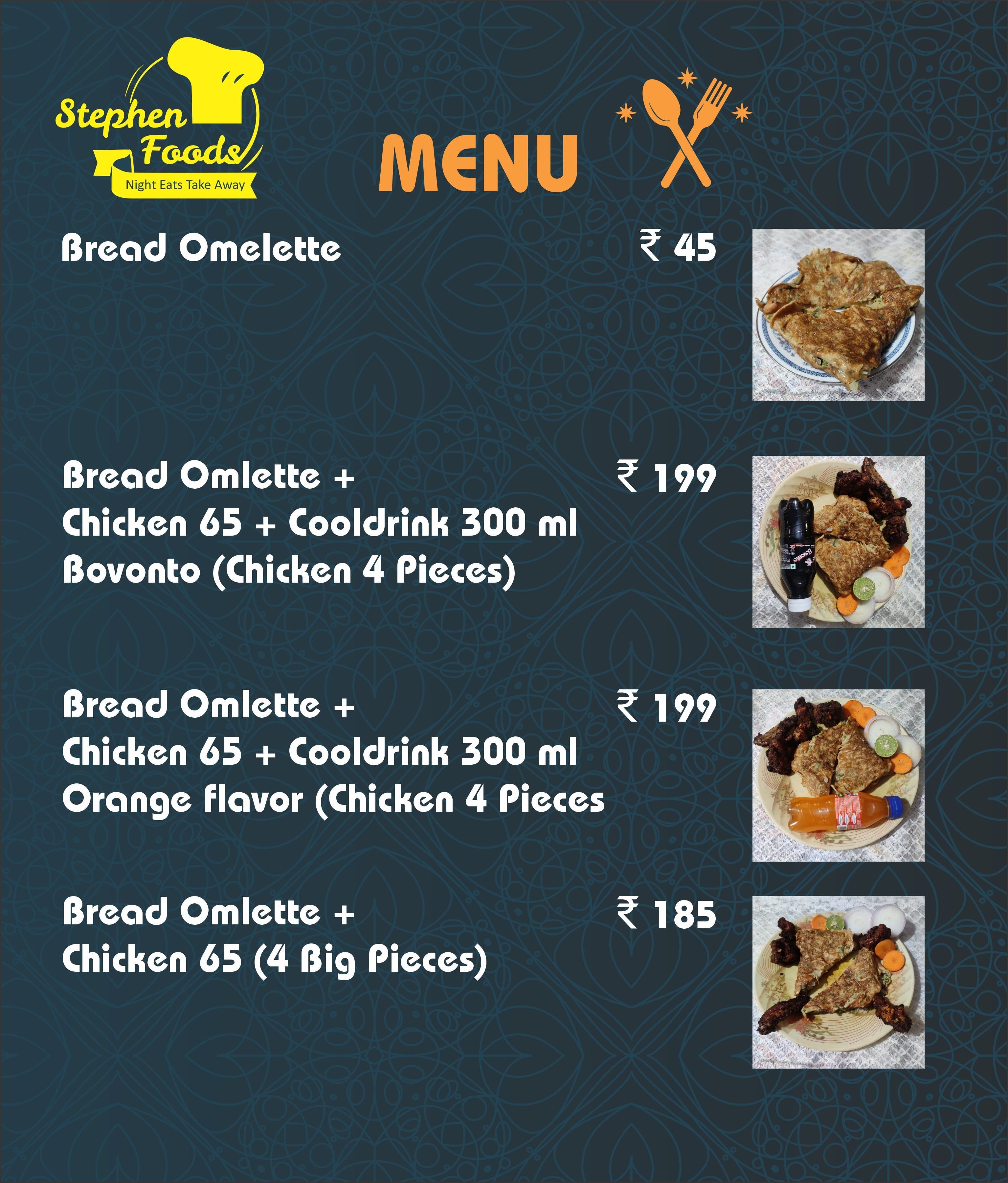 Menu of Stephen Foods, Anna Nagar East, Chennai