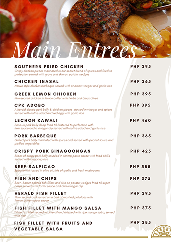 Menu at Coca Cafe, Makati, Ground Floor