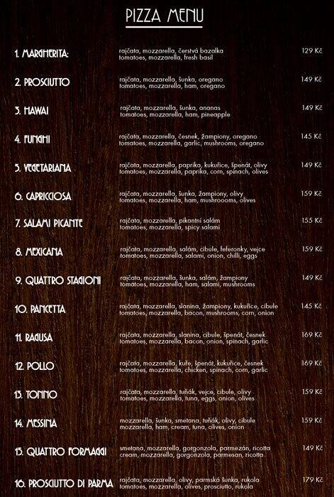 Menu at Restaurace Altán restaurant, Prague, Troja CZ