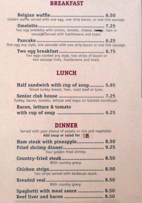 Menu at Colonial Pantry Restaurant, Edmonds, Firdale Ave