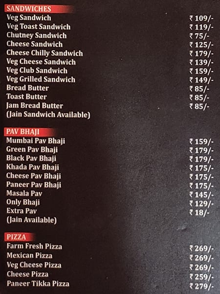 Menu at Krishna Bhog, Navi Mumbai, Krishna Bhog