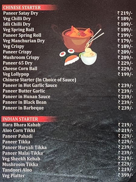 Menu at Krishna Bhog, Navi Mumbai, Krishna Bhog