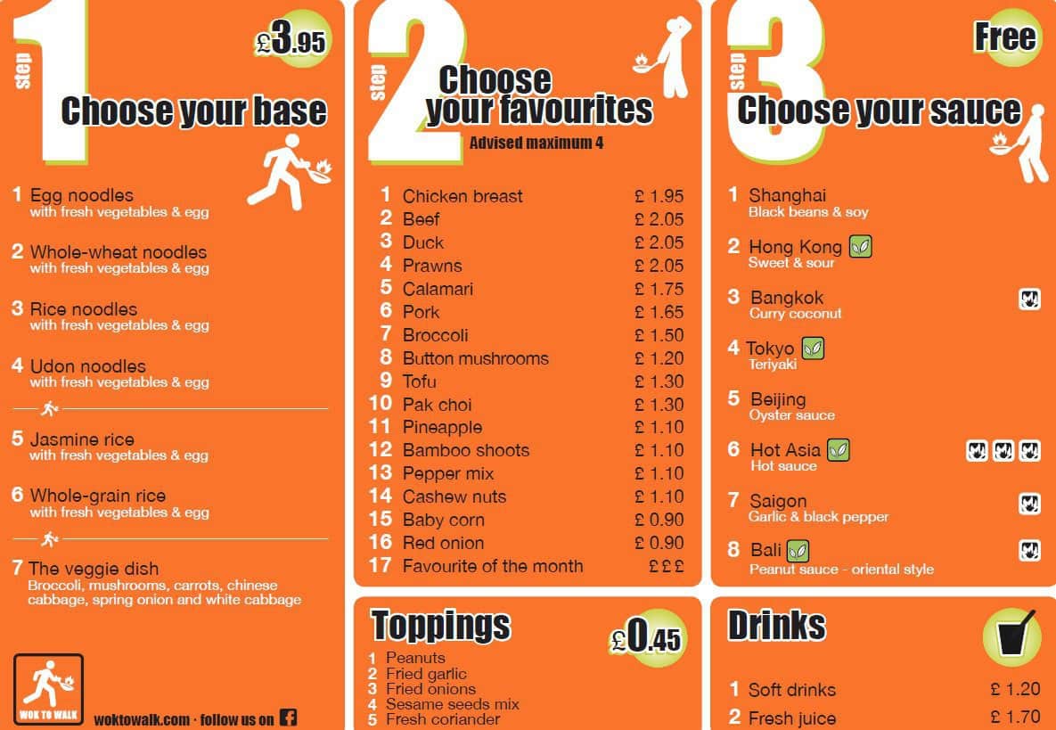 Wok to Walk a London: Foto del Menu con Prezzi - Zomato UK