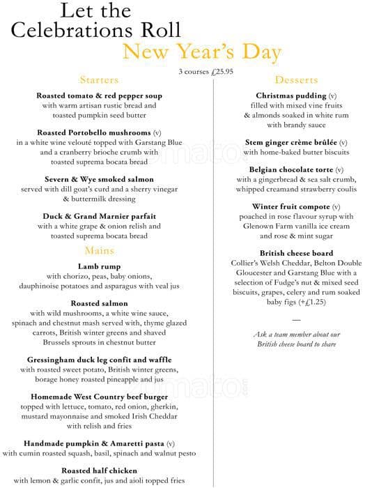 Menu at Orange Tree Totteridge pub & bar, London