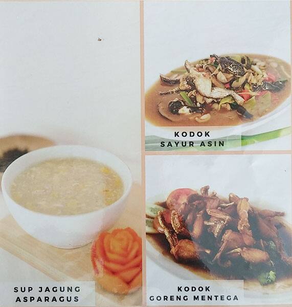 Menu at Asoka Rasa restaurant, Tangerang