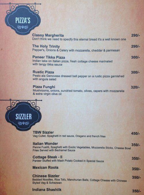 Menu at The Bridge Water Restaurant & Cafe, Ahmedabad