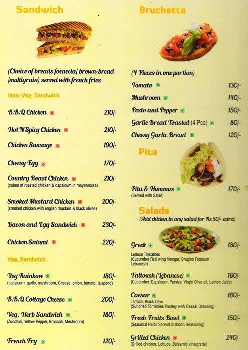 Menu at Sweet Tooth Patisserie & Bakery, Chandigarh