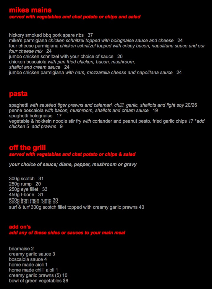 Menu at Royal Hotel Sutherland pub & bar, Sutherland