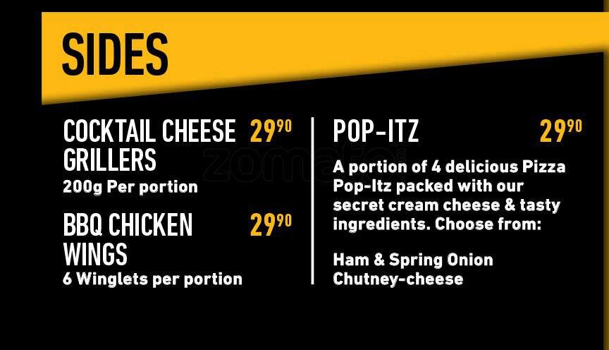 Menu at Debonairs Pizza restaurant, White River