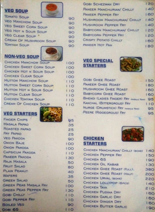 Menu of Bacchus Inn, Vidyaratna Nagar, Manipal