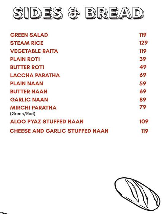 Menu at Go Pappe Cafe, New Delhi