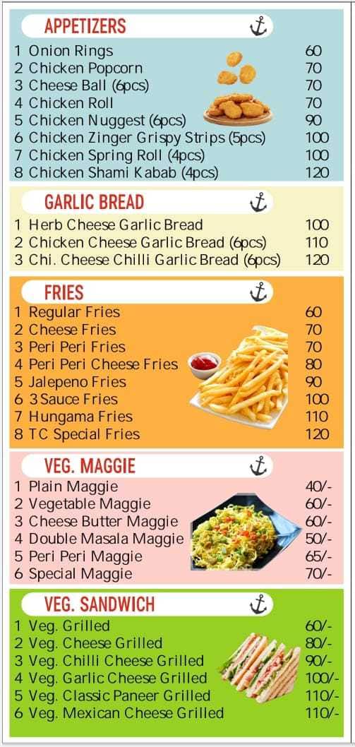 Menu of Tandel Cafe, Mira Road, Mumbai