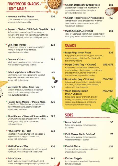 Menu at Cafe Verve - Reloaded, Thane