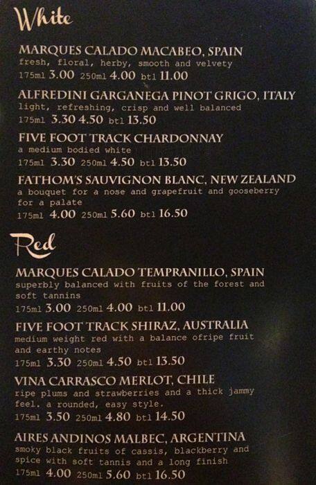 Menu at Brass Monkey Leith pub & bar, Edinburgh, 362 Leith Walk