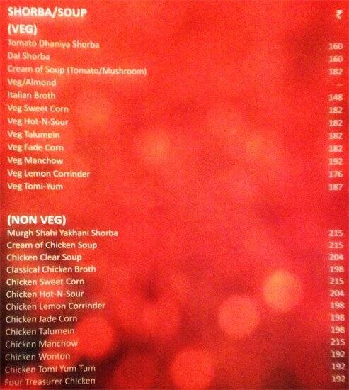 Menu at Shooters Bar, Panchkula, Bus Stand