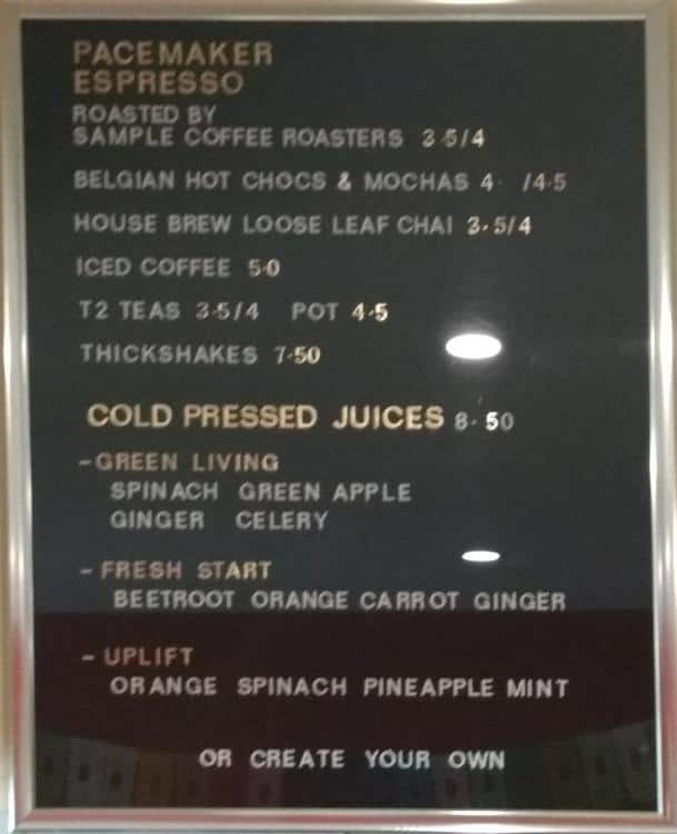 Menu at Quarry St Cafe, Ultimo