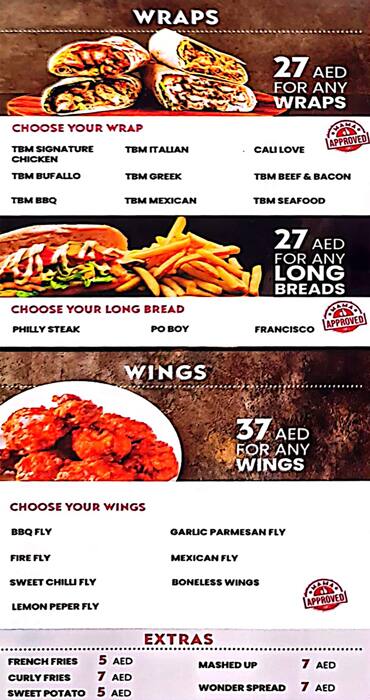 Menu at The Big Mama (Al Warqa) restaurant, Dubai