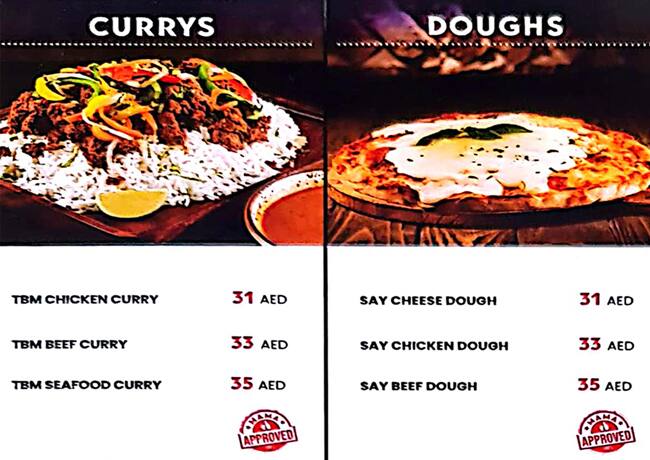 Menu at The Big Mama (Al Warqa) restaurant, Dubai