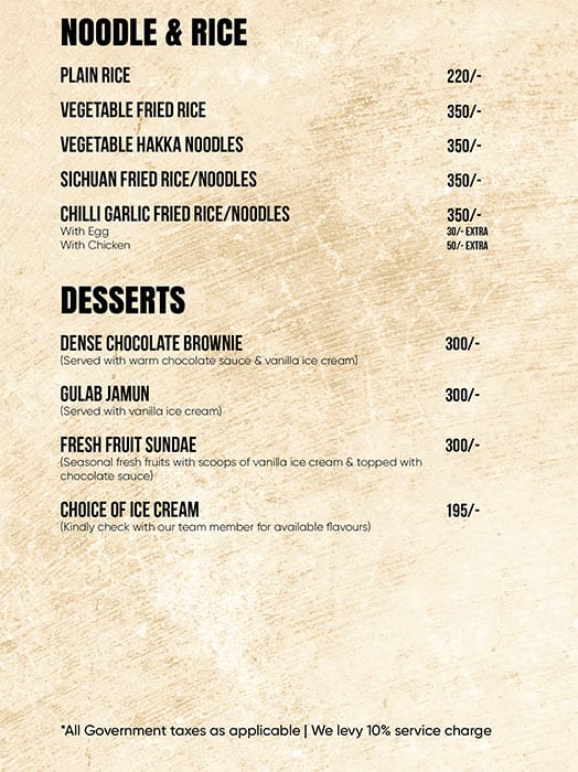 Menu at Skyhouse Cafe & Bar, Noida