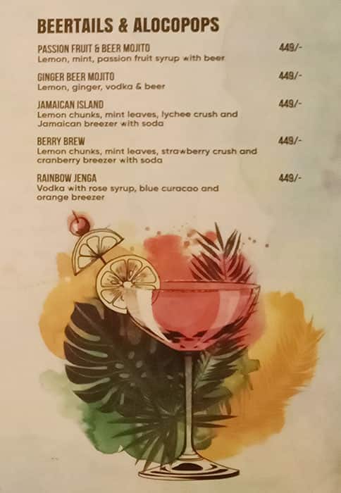 Menu at Skyhouse Cafe & Bar, Noida