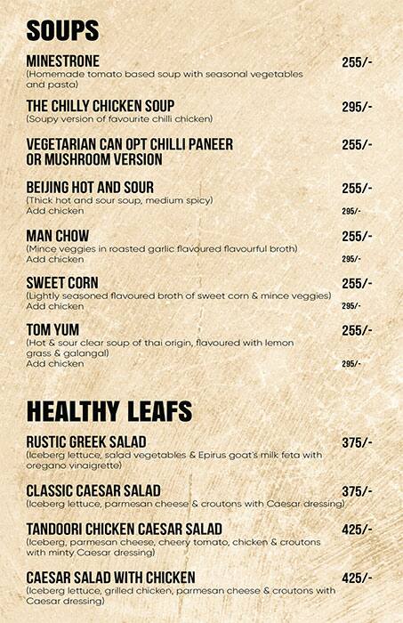 Menu at Skyhouse Cafe & Bar, Noida