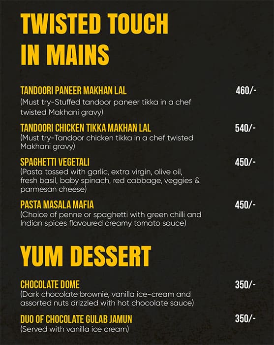 Menu at Skyhouse Cafe & Bar, Noida