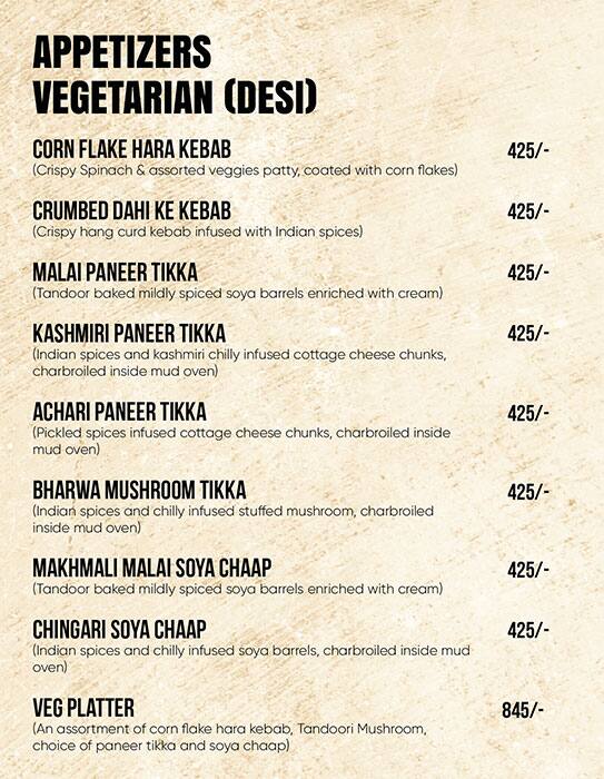 Menu at Skyhouse Cafe & Bar, Noida