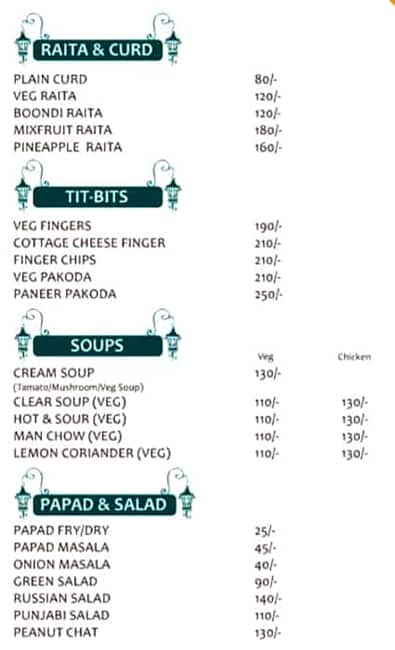 Menu of Chick Chicka Chick Family Restaurant, Rau, Indore