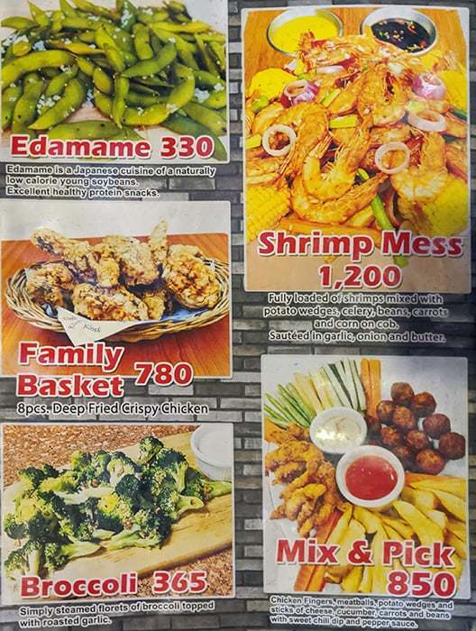 Menu at G-Point Smörgåsbord & Bar, Manila