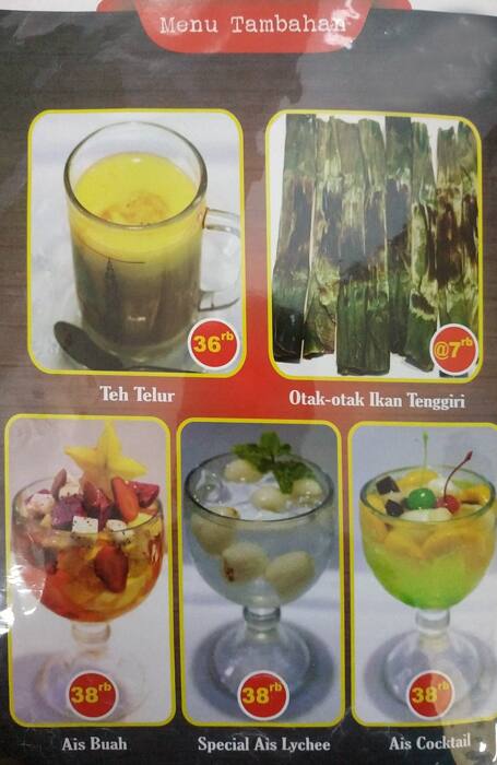 Menu at Bugis Kopitiam cafe, Jakarta, Stasiun Jl. Medan Merdeka Tim. No.1