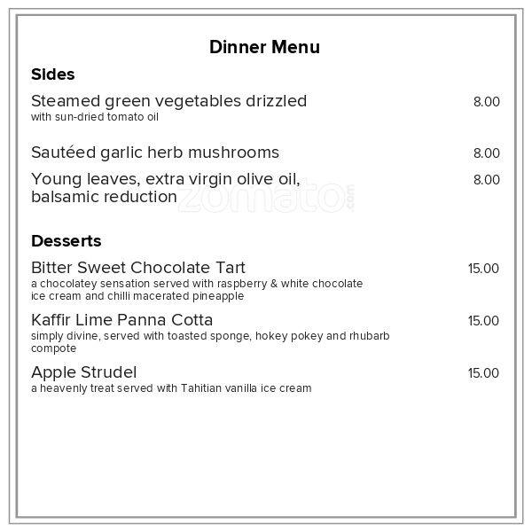 Menu at The Square Restaurant and Bar, Christchurch
