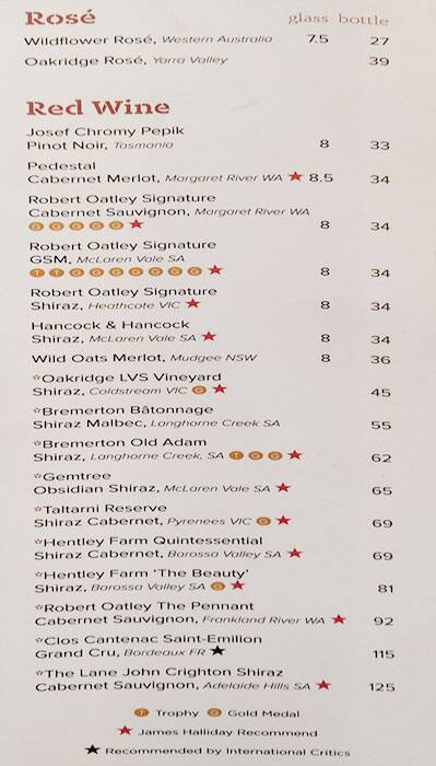 Menu at Amstel Club, Cranbourne