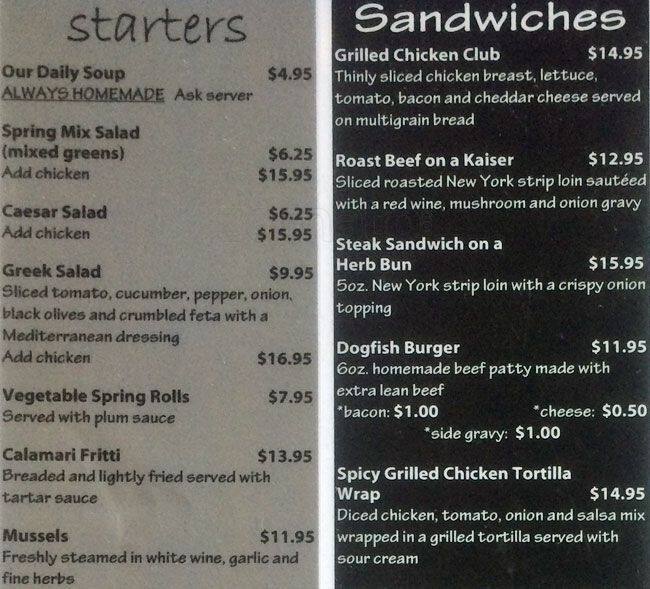 Menu at The Dogfish Pub & Eatery, Toronto