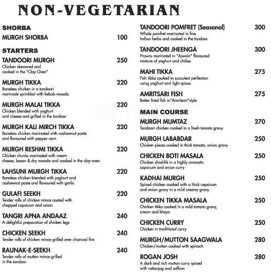 Zaffran Menu, Menu for Zaffran, Anjuna, Goa - Zomato