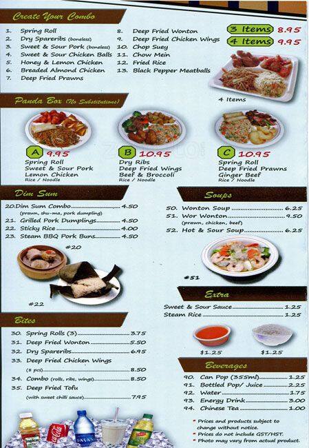 Mama Panda Menu, Menu for Mama Panda, Ladner, Metro Vancouver ...