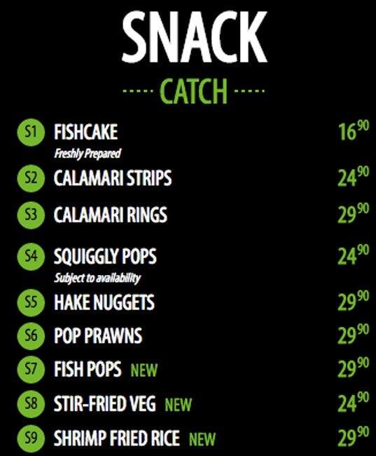 Menu at Fishaways restaurant, White River