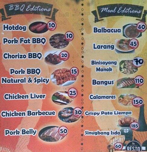 Menu at Booze restaurant, Lapu-Lapu City