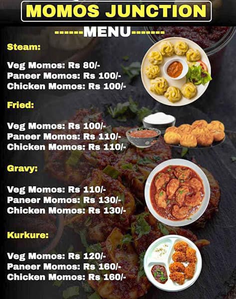 Menu of Momos Junction, Janakpuri, New Delhi