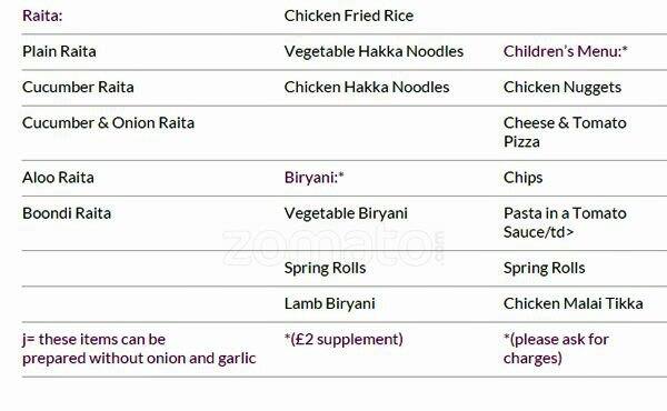 Menu at Venue 5 restaurant, Ruislip