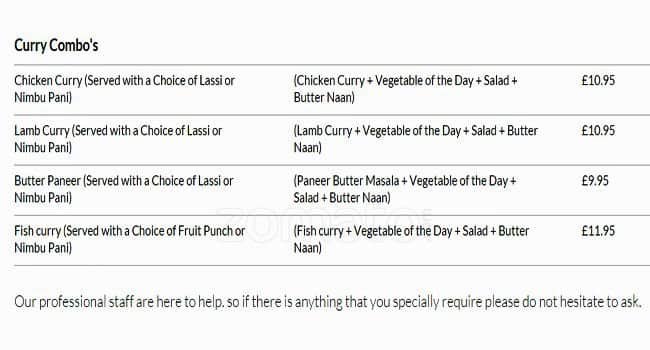 Menu at Venue 5 restaurant, Ruislip