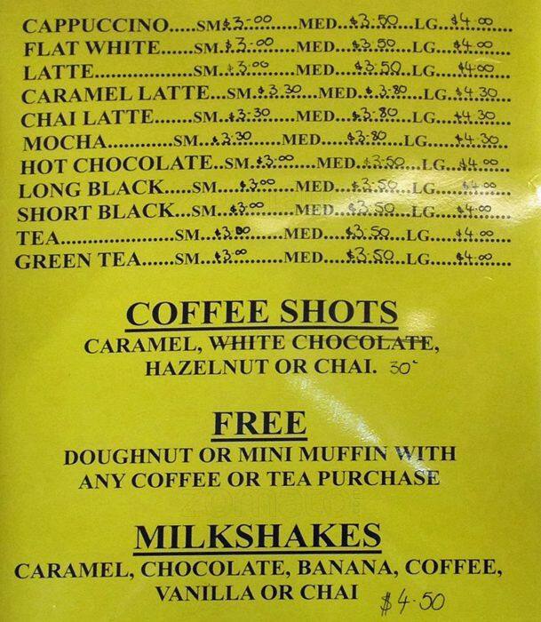 Menu at Crusty's Bakery, Palm Beach