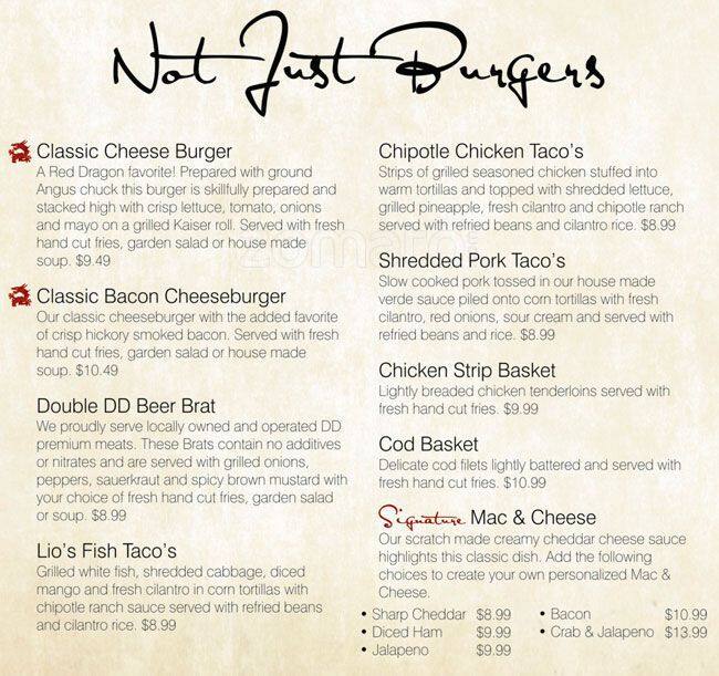 Menu at Dragon Tiger Casino pub & bar, Mountlake Terrace