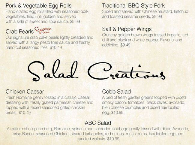 Menu at Dragon Tiger Casino pub & bar, Mountlake Terrace