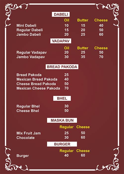 Menu of Jalsa - The Food Shop, Naroda, Ahmedabad