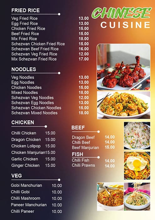 Menu of Kanji Kada Fresh Palace Restaurant, Al Dhafrah, Abu Dhabi