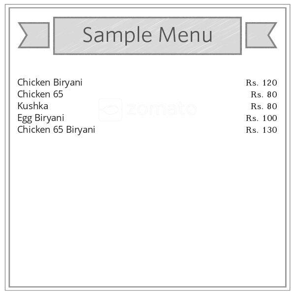Menu of Kavi Foods, Vadapalani, Chennai