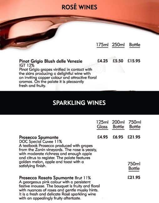 Menu at Tony Macaroni Braehead restaurant, Renfrew, 2 King's Inch Rd