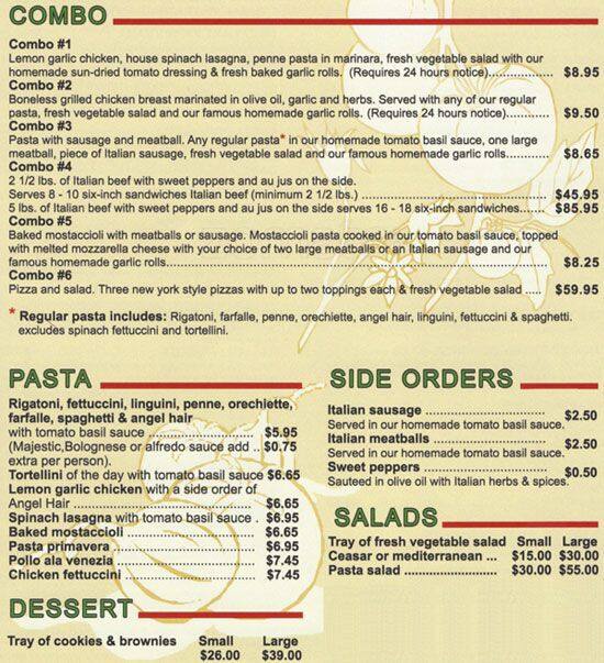 Menu at Venice Cafe, Chicago, 500 W Monroe St