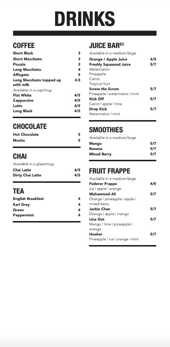 Menu at Cafe 63, Toowoomba City, Eastville 11 Herries St